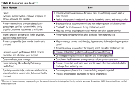 ACOG's Update on Postpartum Care Leaves Doulas Out